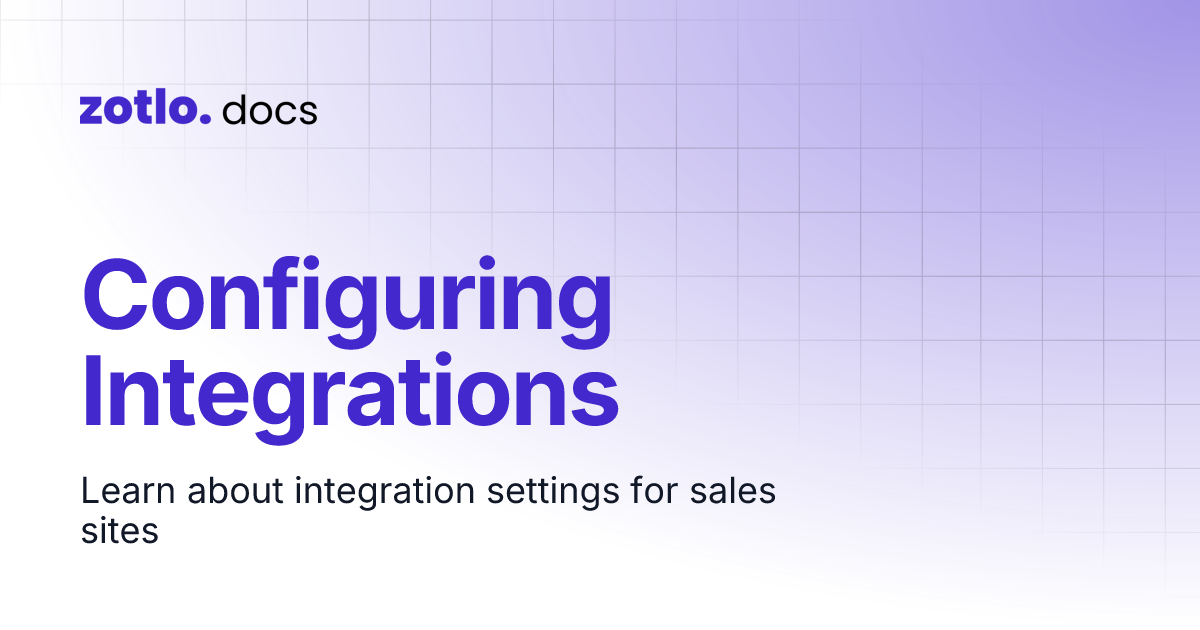 Configuring Integrations