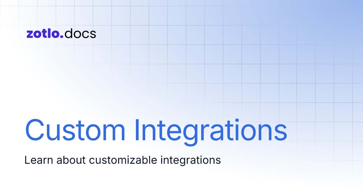Custom Integrations