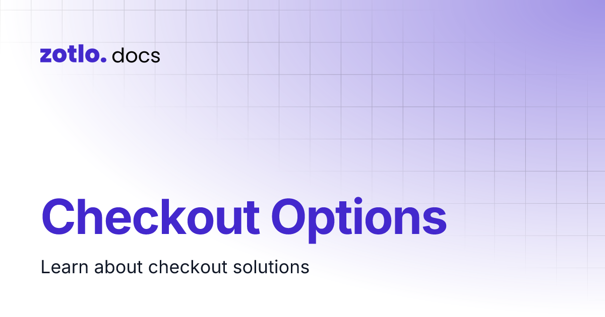 Checkout Options
